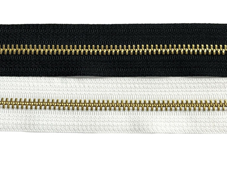 #5 Brass Chain Zipper Roll - Black- Navy Blue - White - Zipper ...